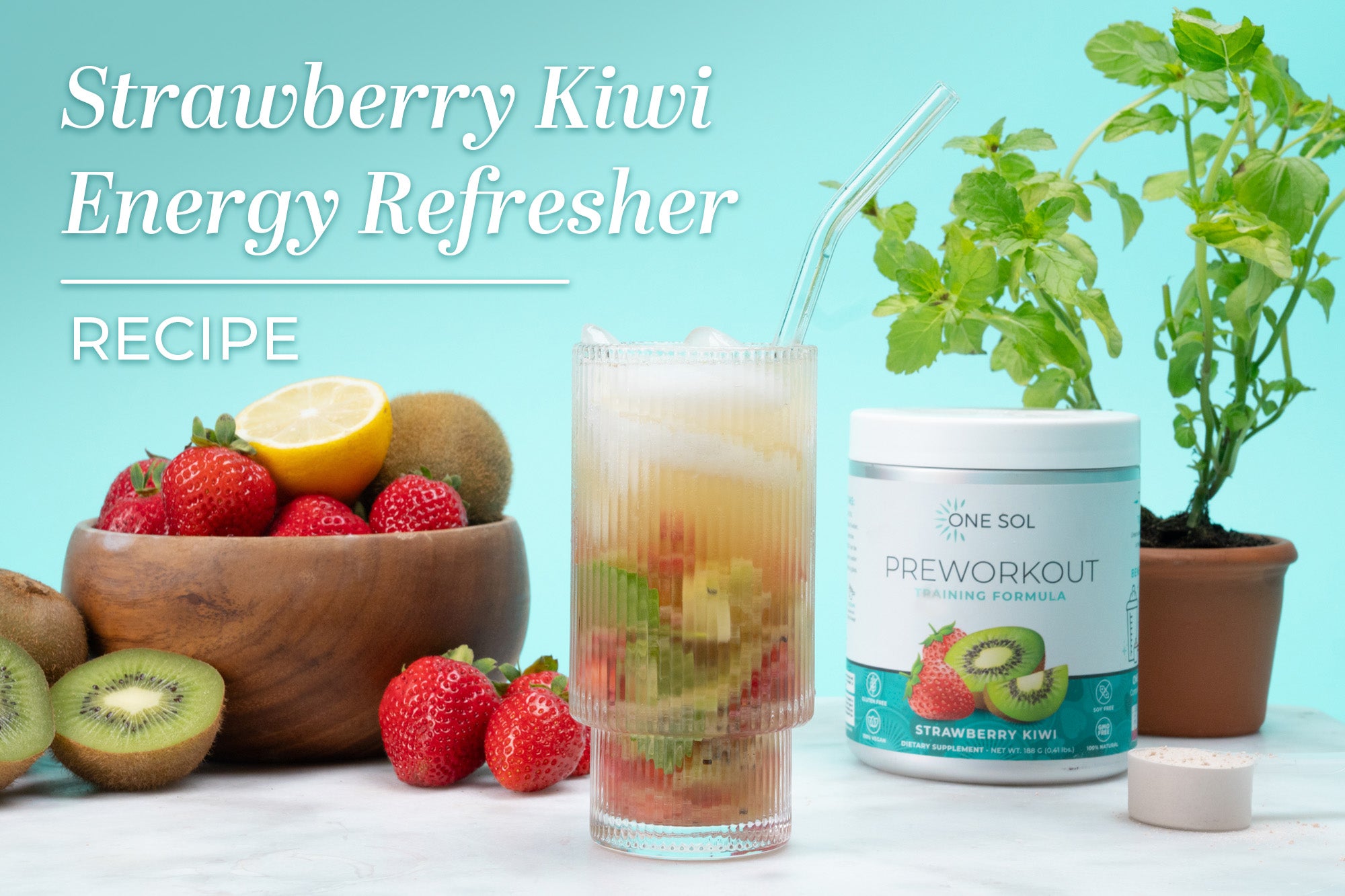 Strawberry Kiwi Energy Refresher: A Burst of Sweet and Tangy Energy – ONE SOL™ | Natural Plant ...
