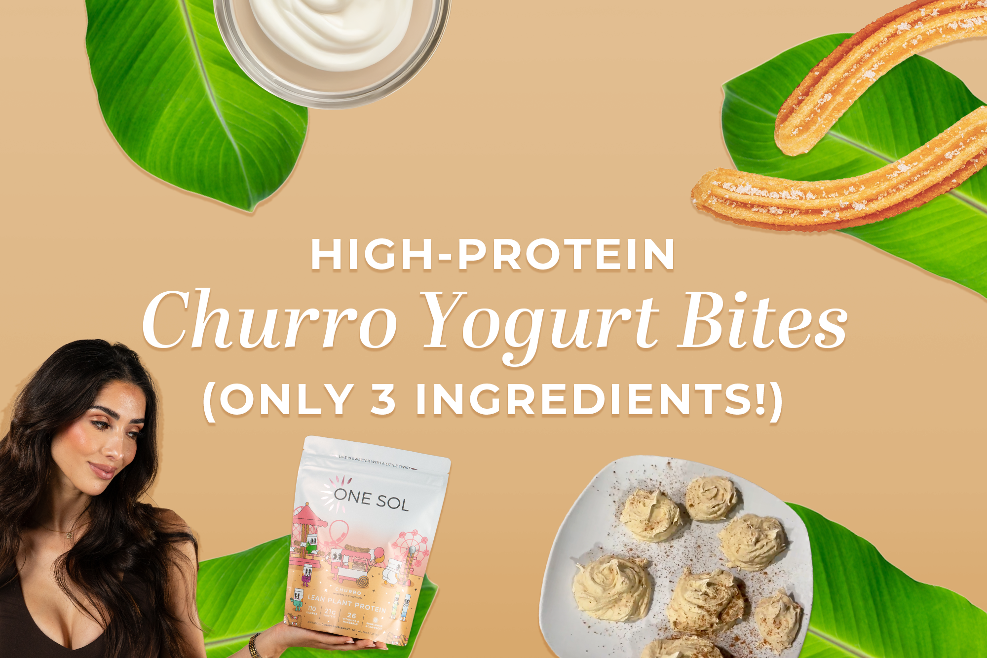 High-Protein Churro Yogurt Bites (Only 3 Ingredients!) – ONE SOL ...
