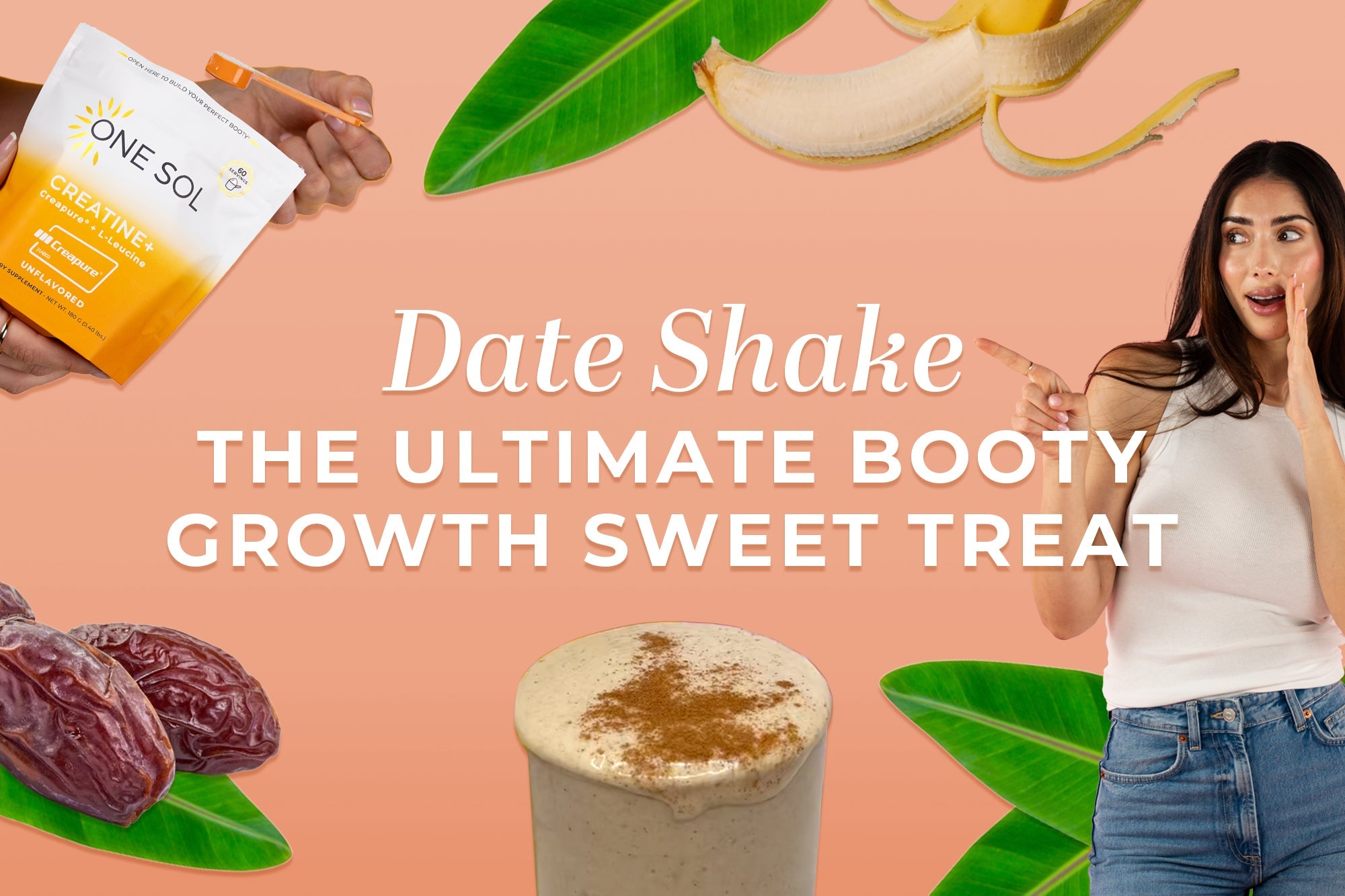 The Date Shake | 30g Protein – ONE SOL™ | Natural Plant Based Supplements